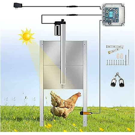 Automatic Chicken Coop Door Opener Controller Door Kit with Light ...