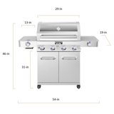 Monument Grills 4-Burner Propane Gas Grill in Stainless with Clear View ...