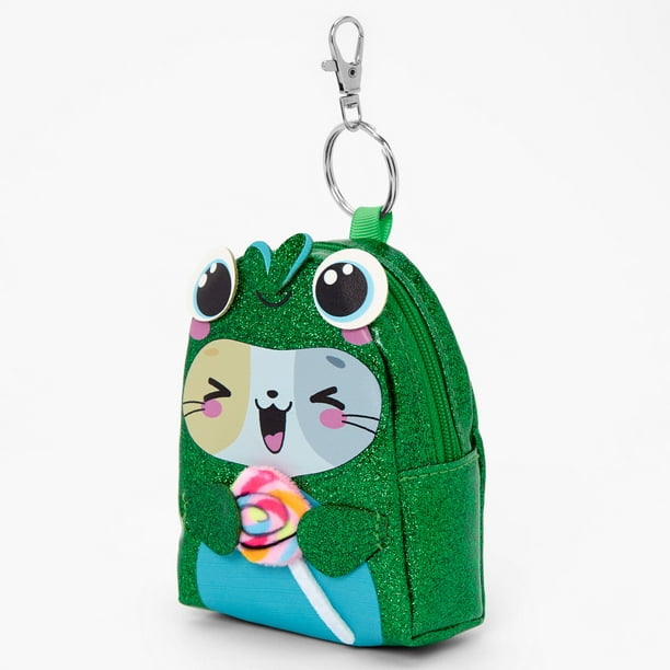 Claire's Glitter Polyurethane Frog Costume Cat Mini Backpack Keychain ...