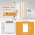 Boho Farmhouse Shower Curtain Set, Linen Rustic Weighted Striped Cloth ...