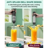 LINKChef 7-In-1 Corded Immersion Blender, 20-Speed, 304 Stainless Steel ...