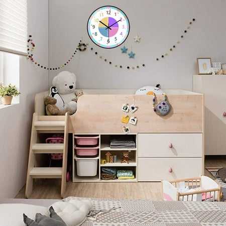 pitrice 12inch Children Time Wall Clock Early Educational Clocks ...