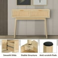 LAZZO Wooden Console Table with 2 Drawers, Storage for Living Room ...