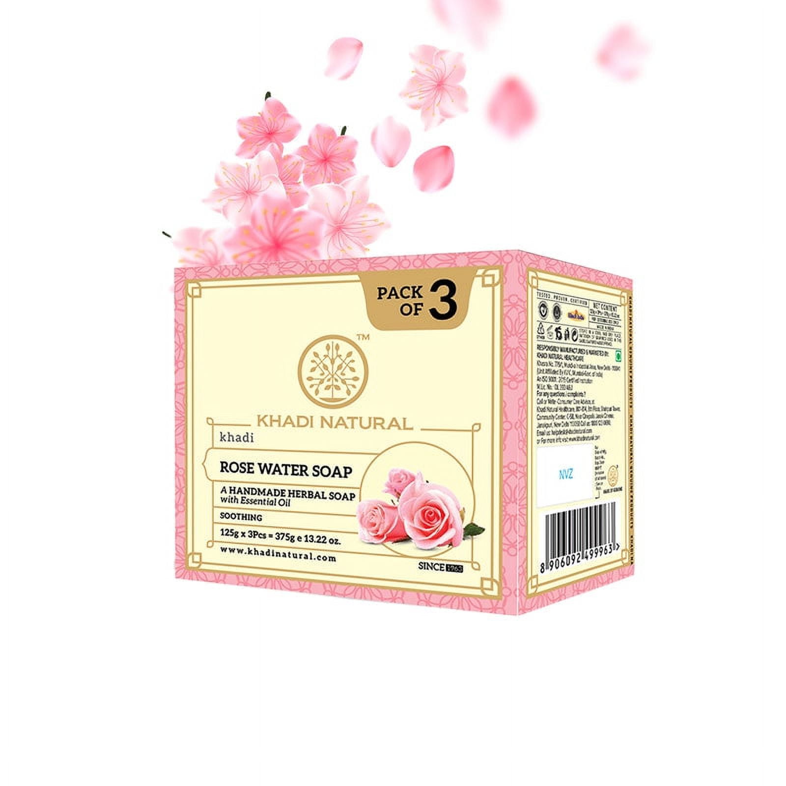 Click here for Khadi Natural Rosewater Soap 125 G (Pack Of 3) 125... prices