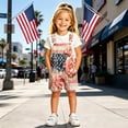250th Anniversary American Flag Overalls, Abstract Art Print Bib ...