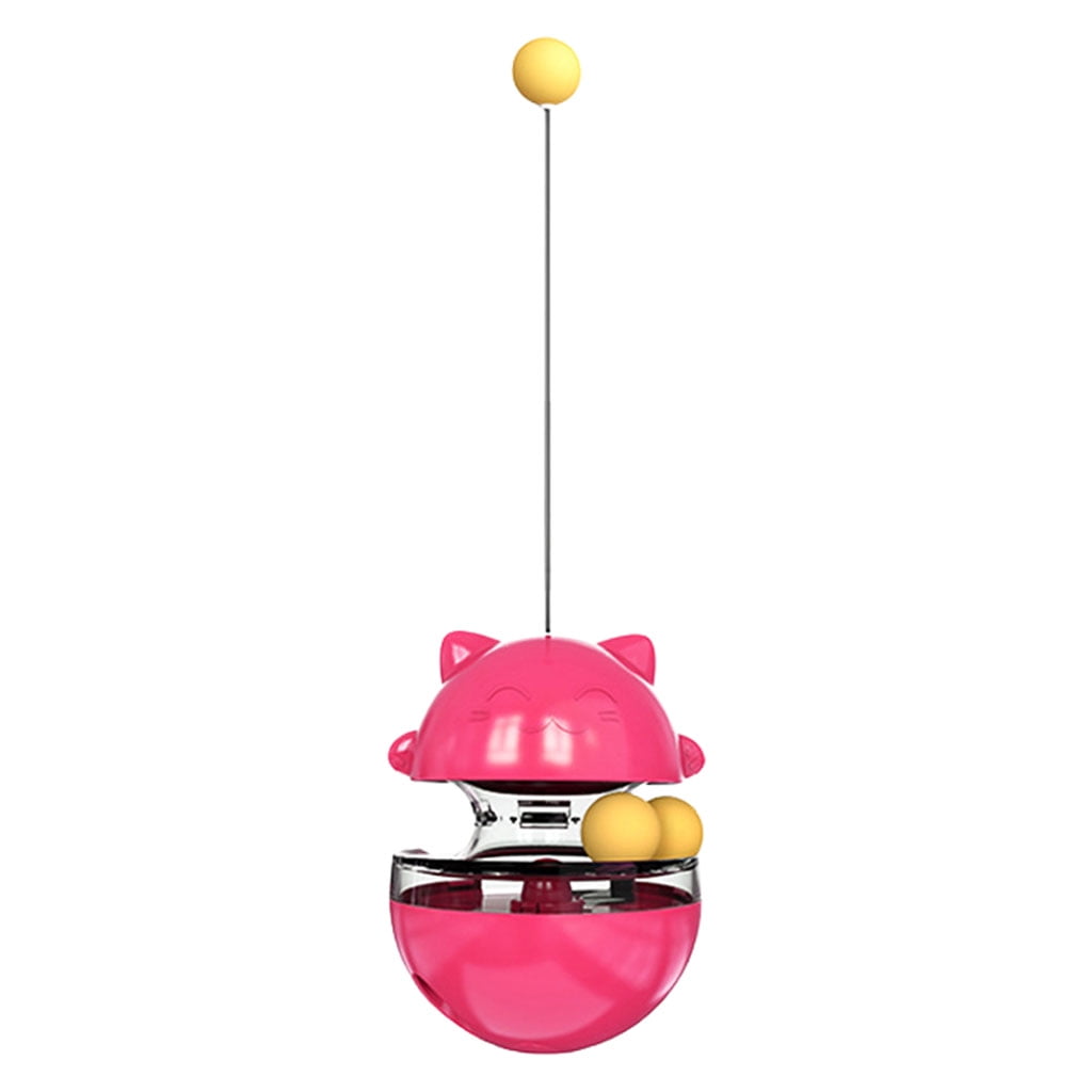 Cat Dispenser Toy Tumbler Puzzle Feeder Toy Pets Slow Kibble Dispensing ...