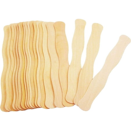 HTWW Jumbo Craft Sticks - 300 Count Wooden, Wavy, 8-inch Large Popsicle ...