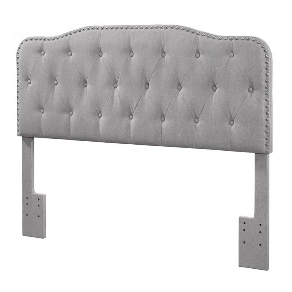 Click here for Best Quality Furniture Tufted Gray Linen Headboard... prices