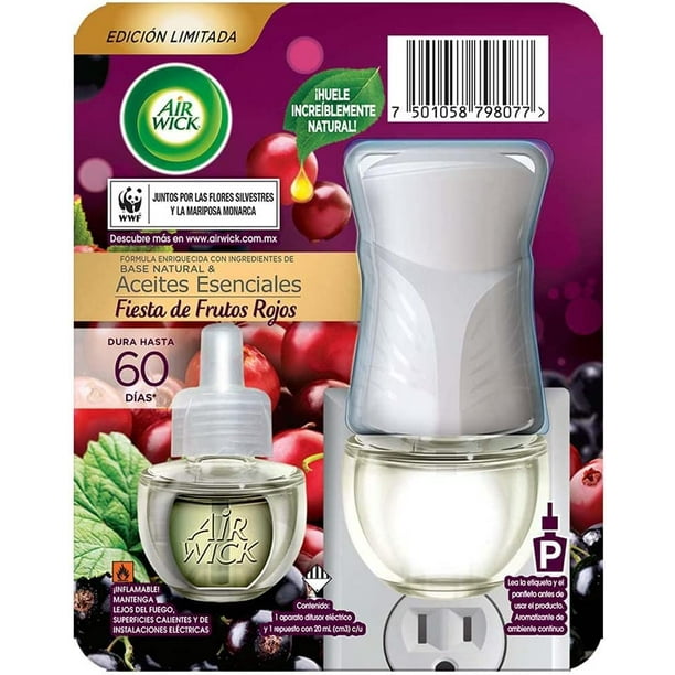 Air Wick® Aromatizante de Ambiente Eléctrico Aparato+ Repuesto Fiesta de Frutos Rojos 20 ml c/u ...