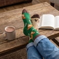 Aellinatey Unisex Cotton Crew Socks Animal Print Asymmetric Pattern ...
