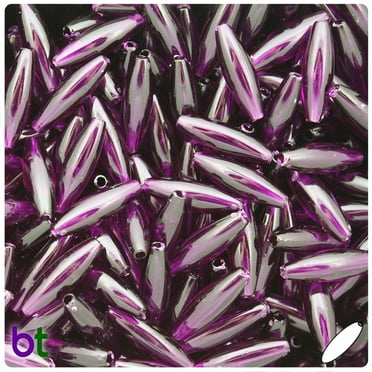 BeadTin Tangelo Neon Bright 19mm Spaghetti Craft Beads (150pcs ...