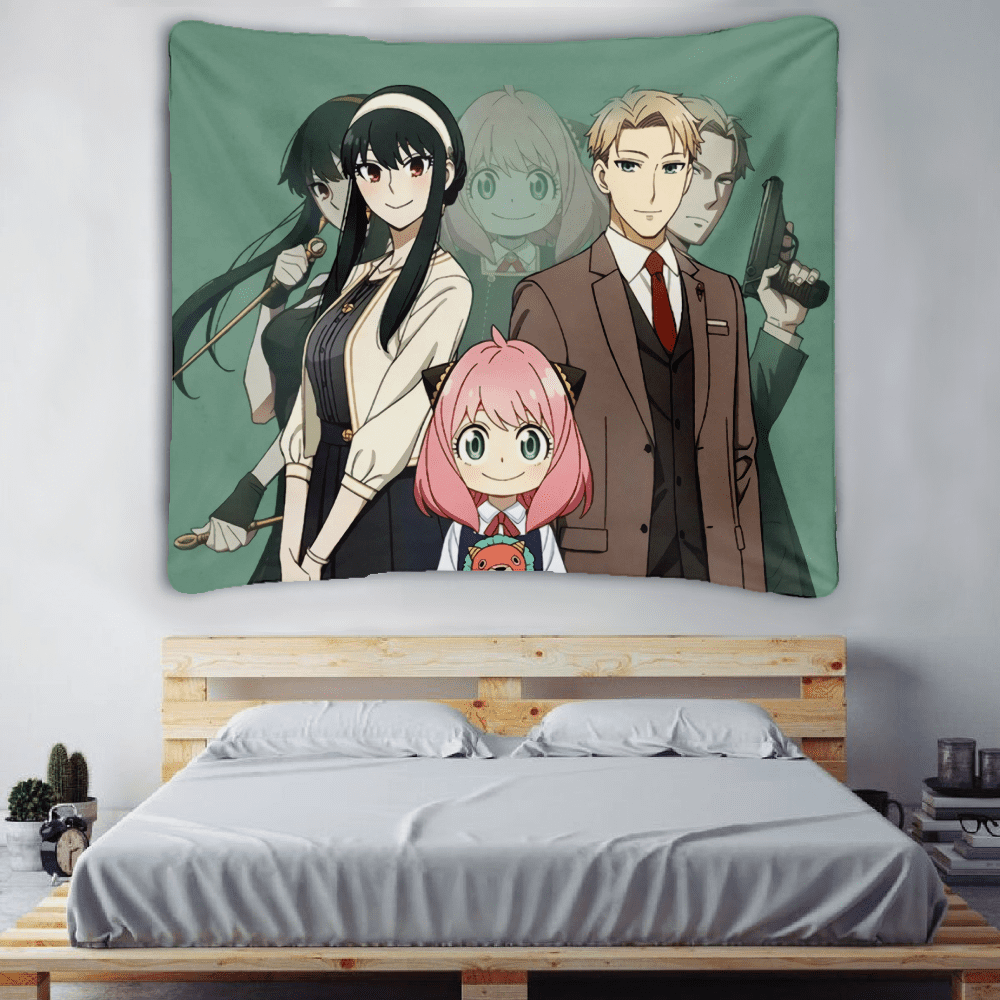 Spy Family Hanging Backdrops Awesome Reusable Art Print Wall Decor for ...