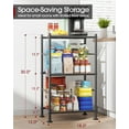 3-Shelf Steel Wire Rack Storage Shelving Organizer with Storage Space ...