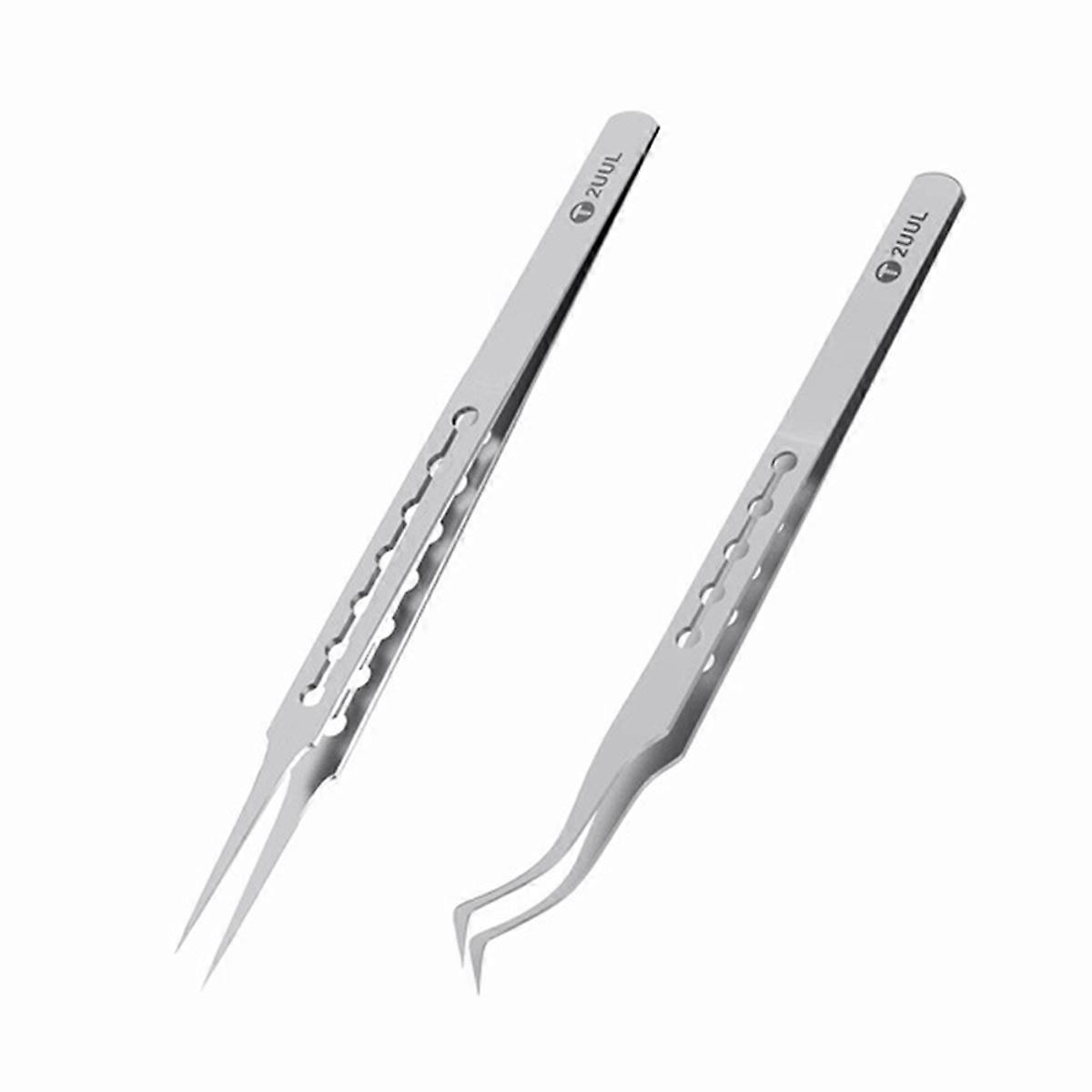 TW21 TW22 Non-Magnetic Hollow Stencil Tweezers PCB Board Soldering and ...