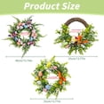 Festive Flower Wreath with Butterflies – 15.7 Inch Rattan Hoop Decor ...