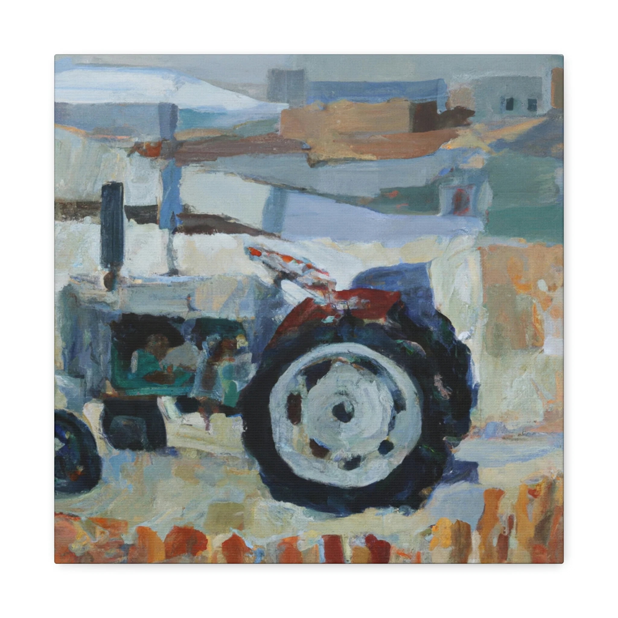 Tractor in Provence - Canvas - Walmart.com