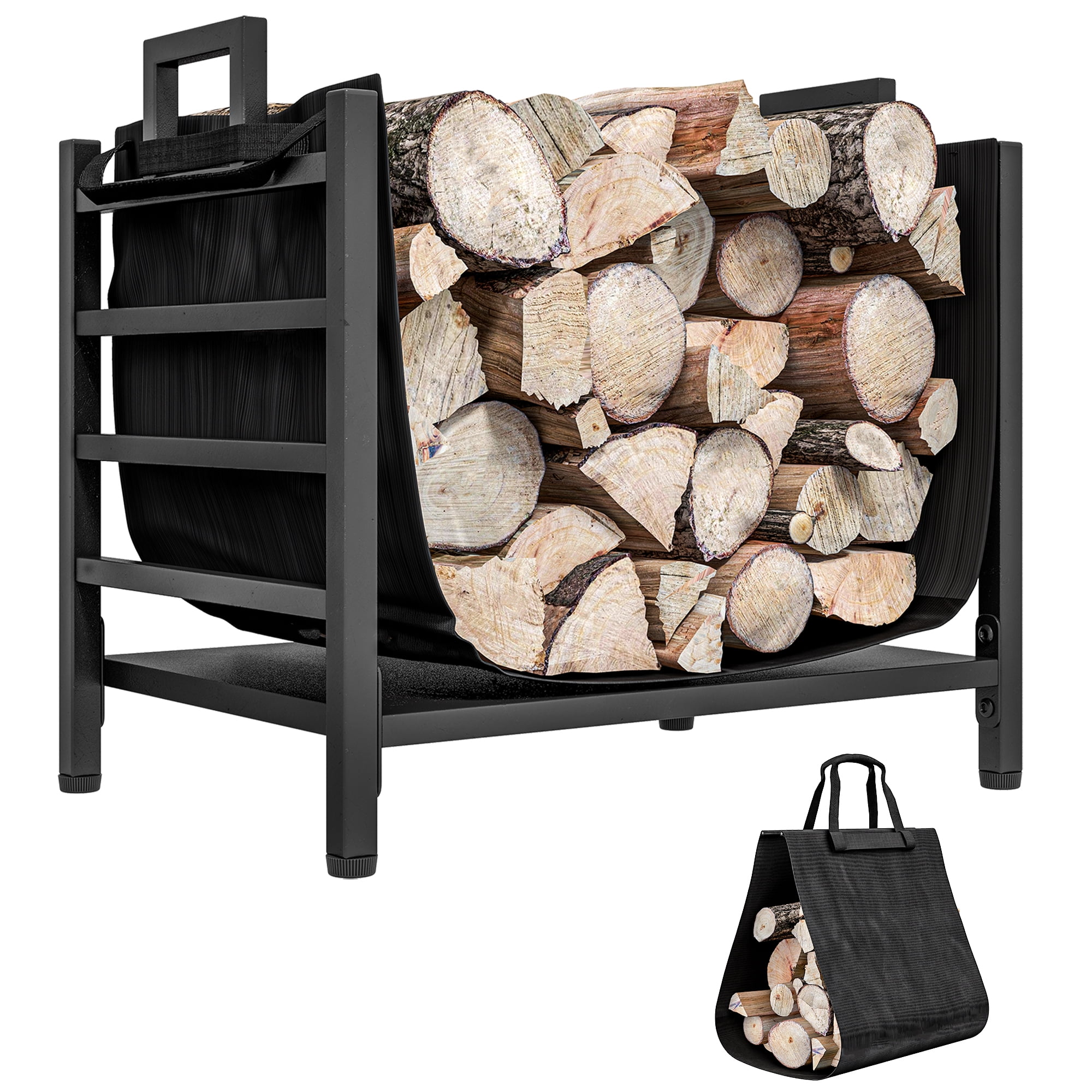 Click here for Outsunny 19 Firewood Rack Outdoor With Carrier  Me... prices