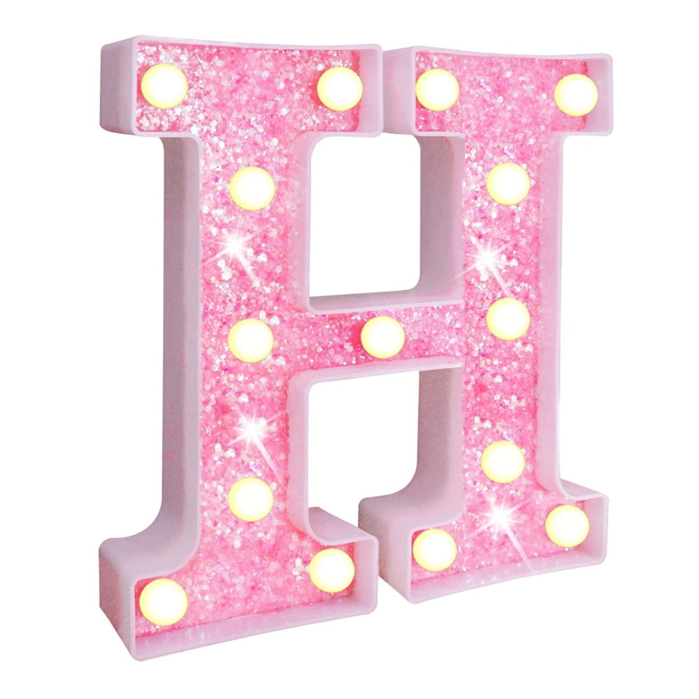 The Letter I In Pink Glitter