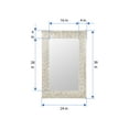Kouboo Capiz Seashell Mosaic Rectangular Decorative Wall Mirror ...