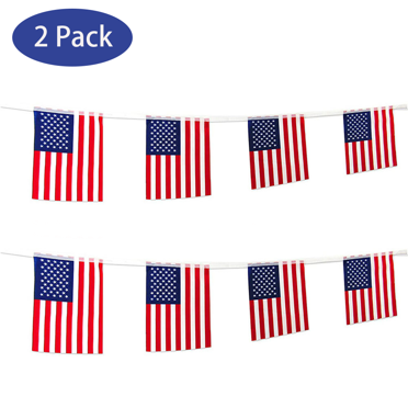 100 Foot Pennant Banner, Red & White Stripe - Walmart.com