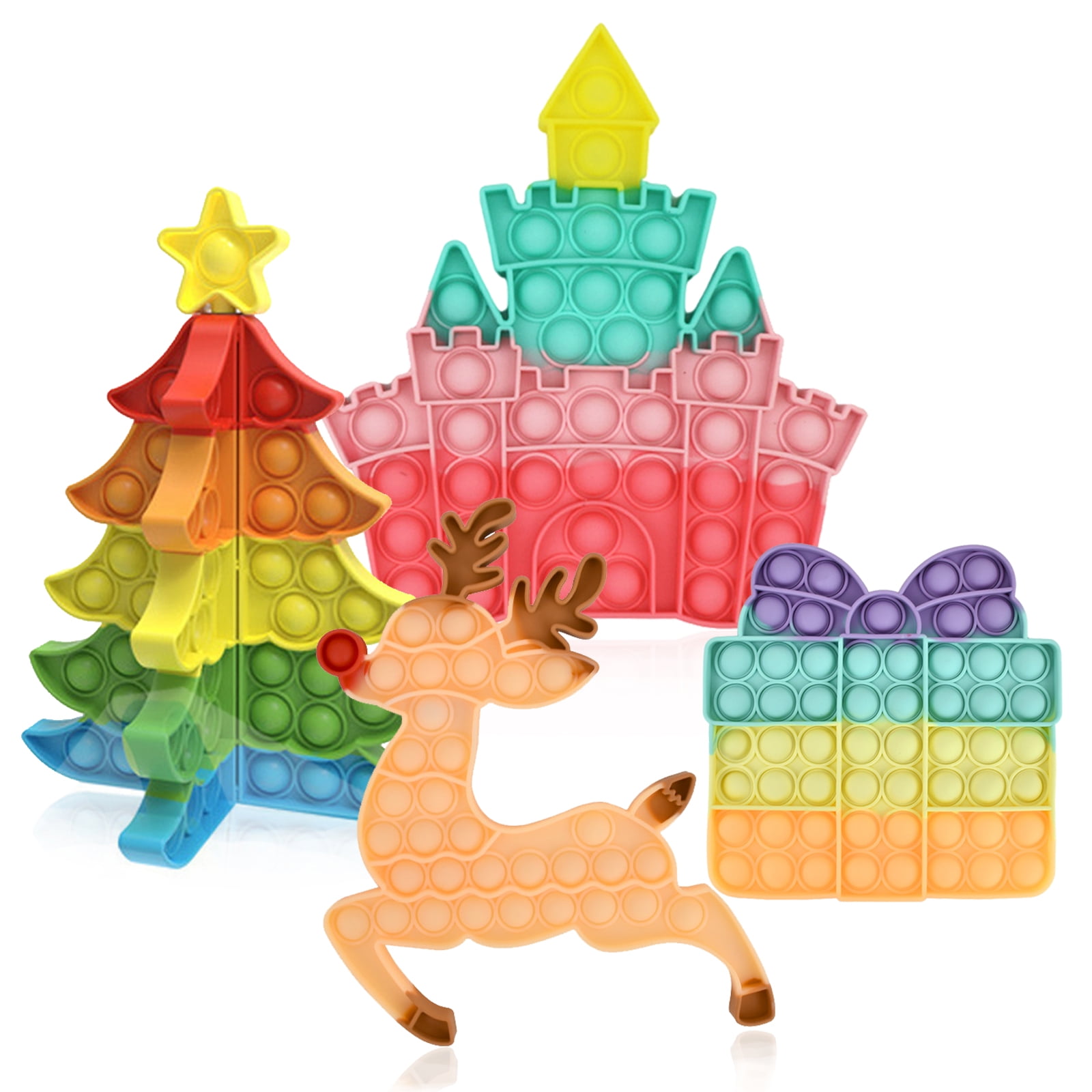 Fanvereka Christmas Anti-Anxiety Fidget Toy Xmas Tree Deer and ...