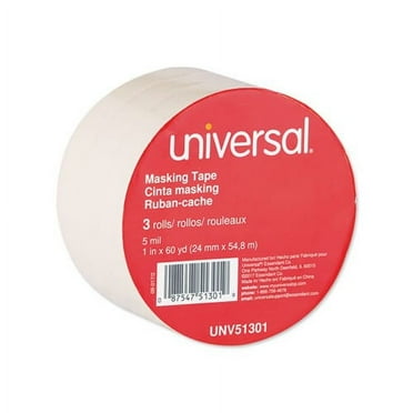Universal General Purpose Masking Tape, 48mm x 54.8m, 3" Core, 2/Pack ...