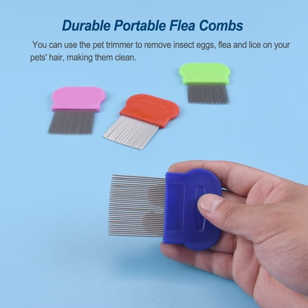 Flea Combs Metal Needle Brush Stainless Deworming Multi-color Deworming ...
