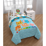 Cocomelon Twin/Full Size Reversible Comforter and Sham Bedding Set for ...