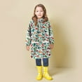 Yindaity Girls Raincoat Children Kids Boys Girls Hooded Cartoon Print Rain Dungarees Windproof ...