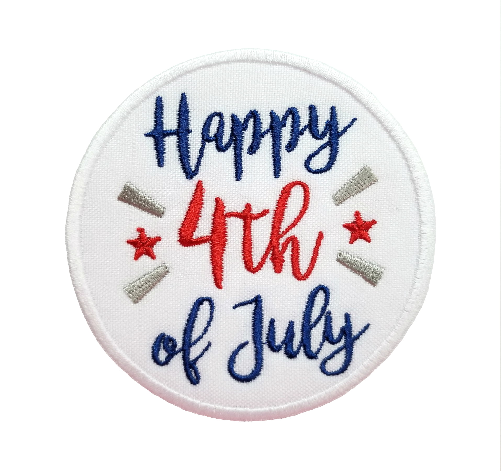 Patrotic American 4th Fourth of July Happy 4th of July Embroidered Iron ...