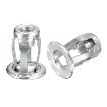 #6-32 Rivet Nuts, 50 Pack Zinc Plated Carbon Steel Knurled Flat Head ...