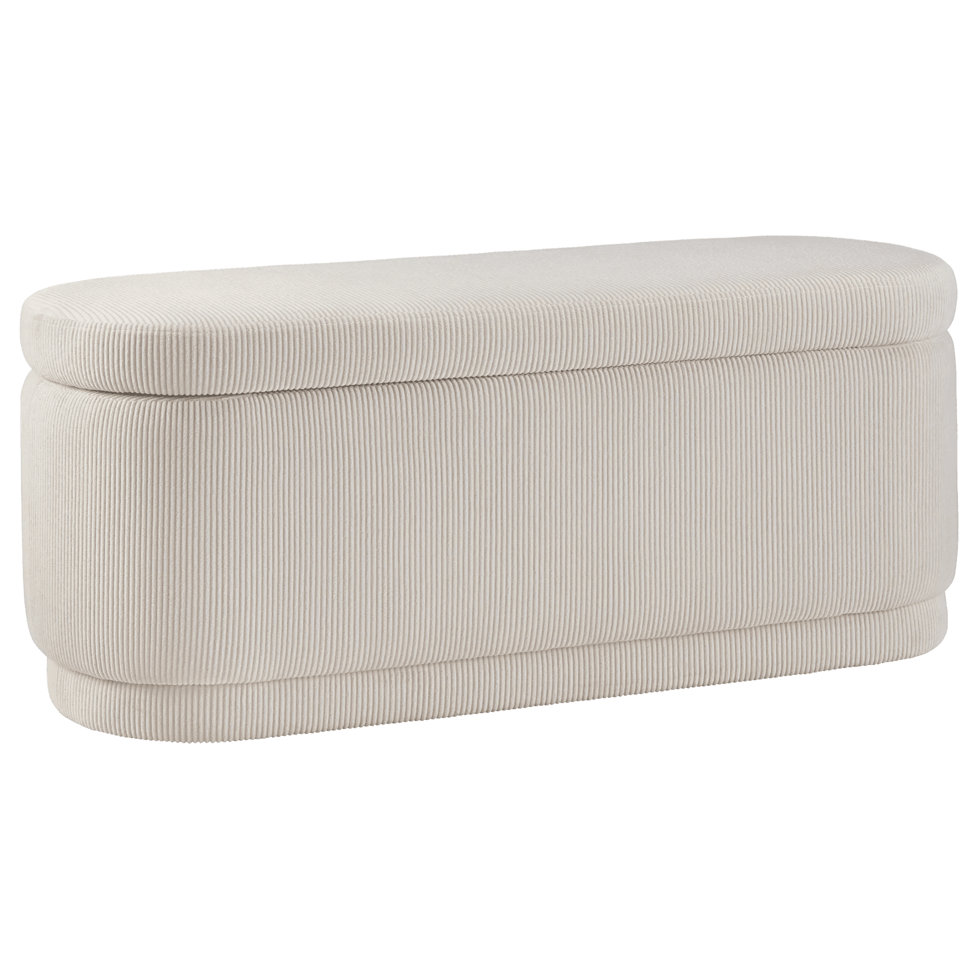Click here for Bouclair Off White Corduroy Ottoman Bench With Sto... prices