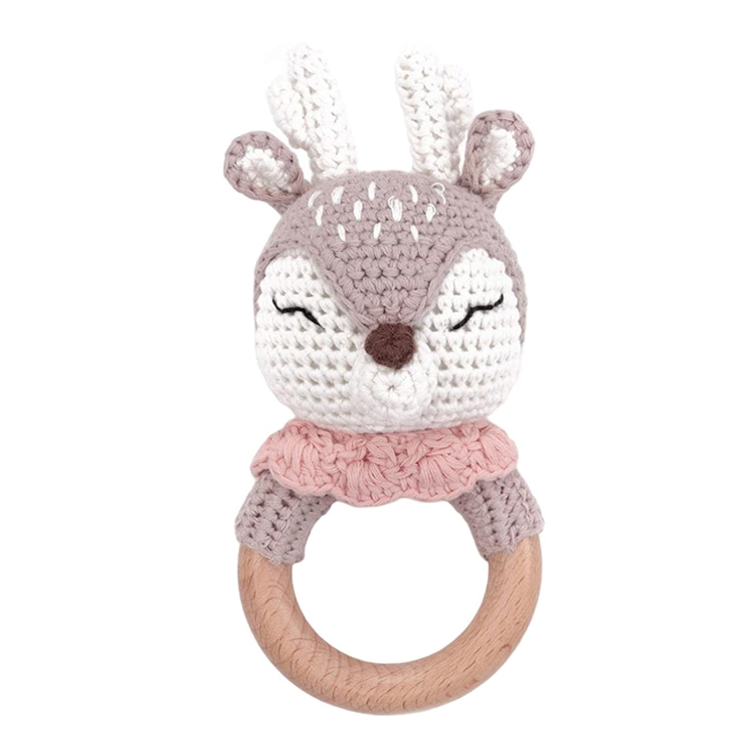 Montessori Wooden Baby Rattle Educational Toys, Fine Motor Learning ...