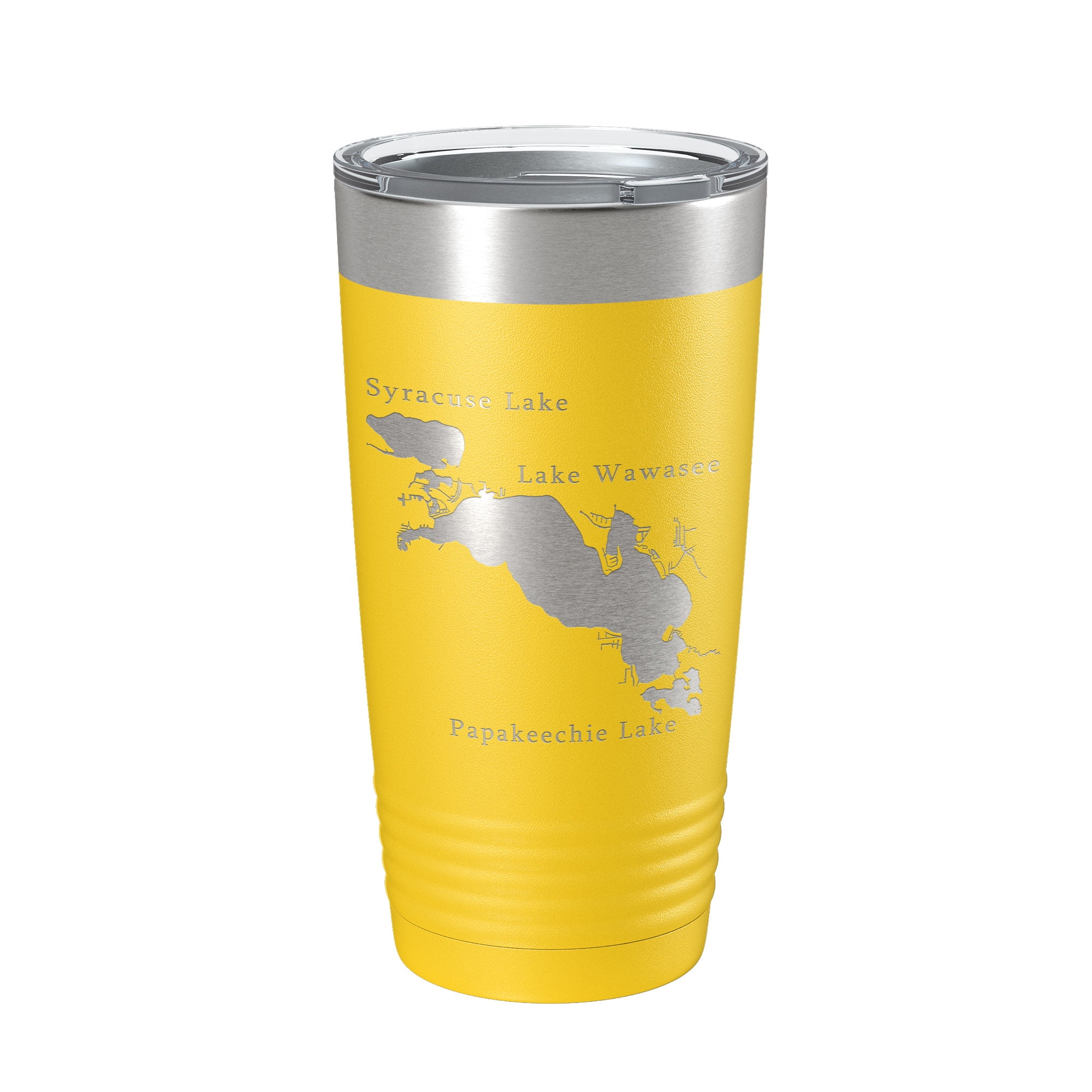 Lakes Wawasee Syracuse & Papakeechie Map Tumbler Travel Mug Insulated ...