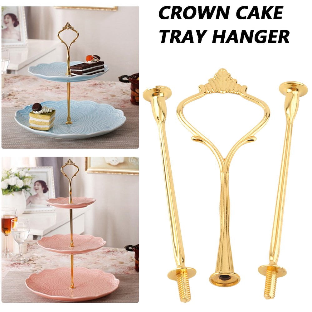 3 Tier Hardware Crown Cake Plate Stand Handle Fitting Wedding Party ...