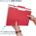 100 White File Folders, 1/3 Cut Tab with Assorted Positions, Letter ...