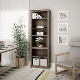 Prepac Modern Storage Bookshelf, Tall 6-Shelf Bookcase, Drifted Gray ...
