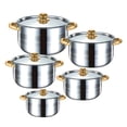 [10pcs Stainless Steel Pot Set] 10pcs Stainless Steel Pot Set, Multi ...