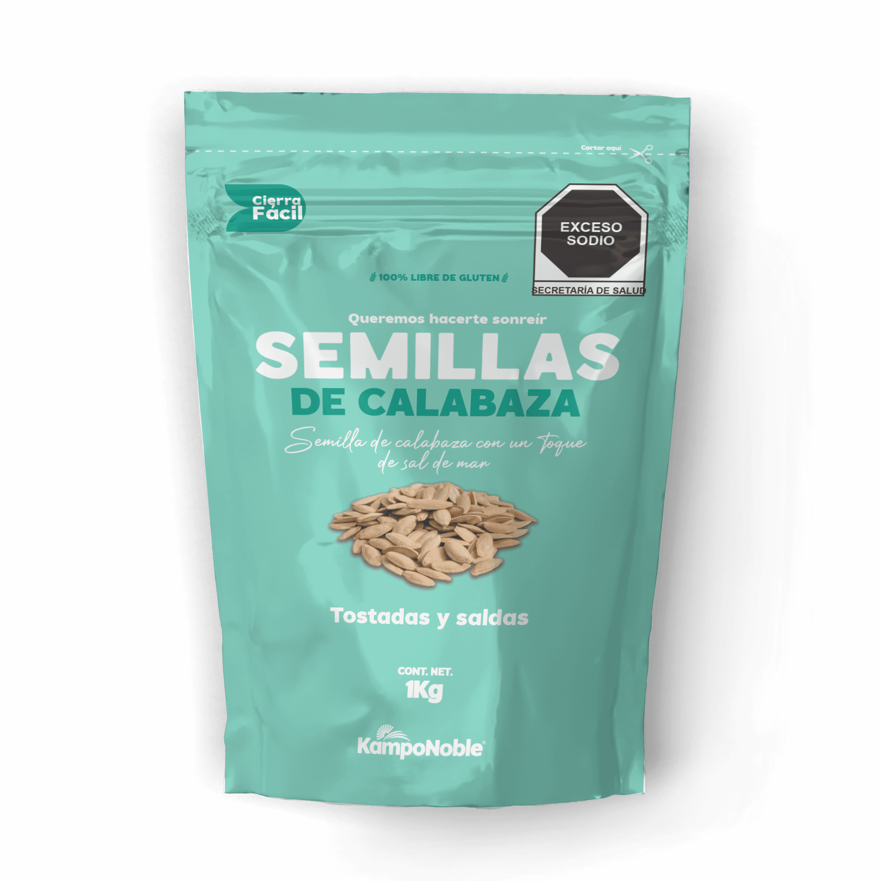 Semilla de Calabaza Kamponoble Con Cáscara Tostada & Salada 1kg ...