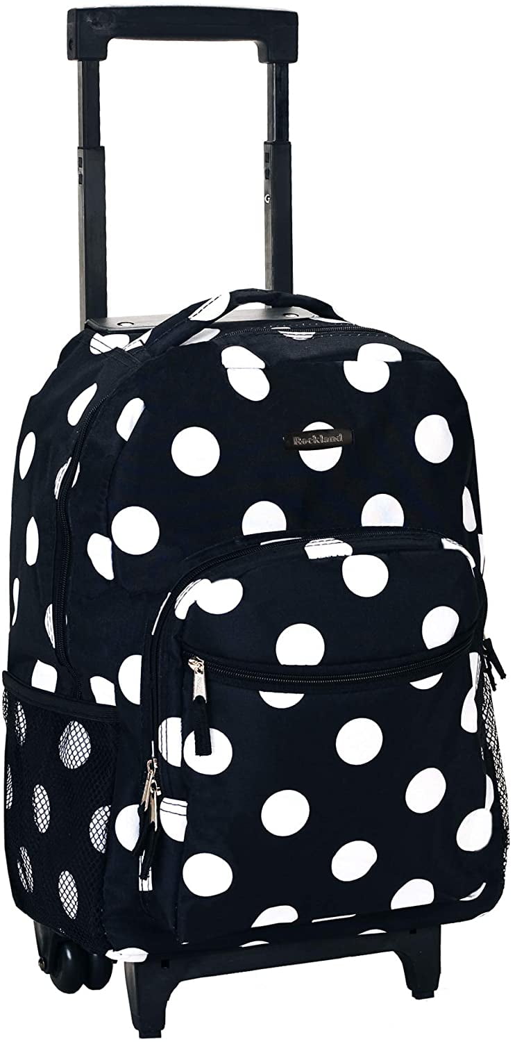 Rockland Double Handle Rolling Backpack, Black Dot, 17-Inch ( Pack of 2 ...