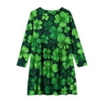 Fnooota Girls St. Patrick's Day Dresses, Soft Crew Neck Long Sleeve ...