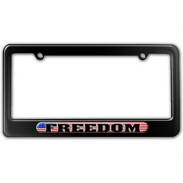 Freedom, USA Country Flag License Plate Tag Frame, Multiple Colors ...