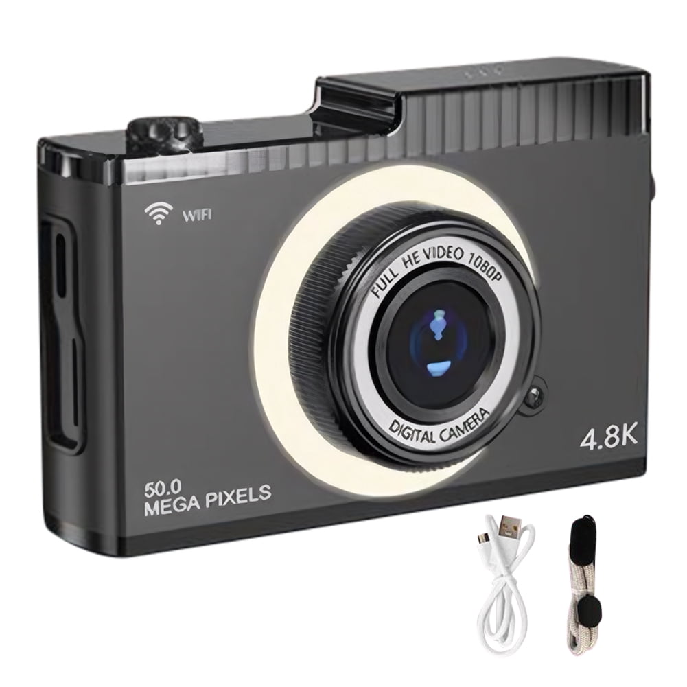 Cámara Compacta 4K FHD 50MP Digital 2.4 Pulgadas Pantalla IPS Zoom 16X ...