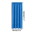 Uuiauoio Blackout Curtain Panel Solid Color Silk Like Fabric Thermal ...