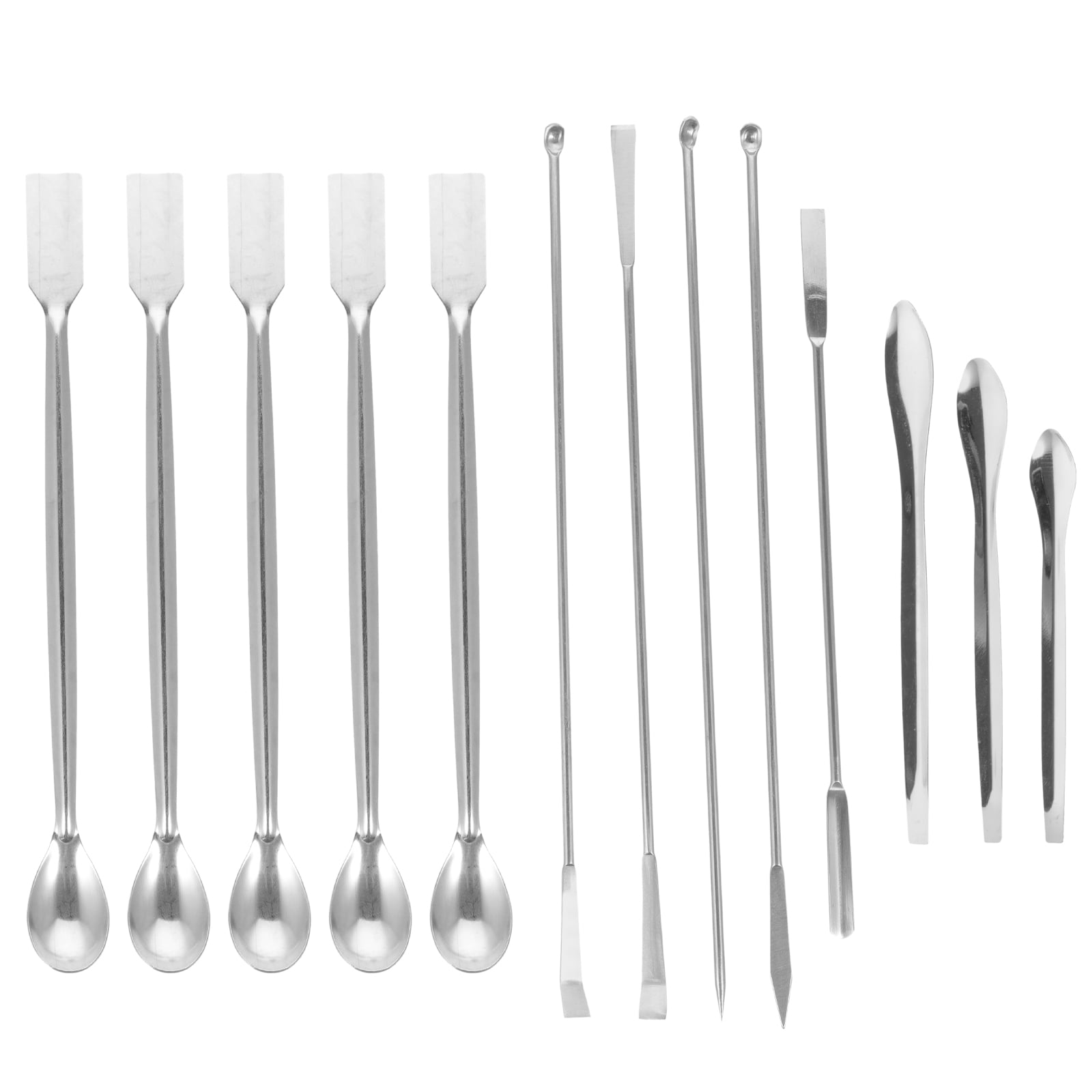 13 Pcs Stainless Steel Sampling Spoons Sampling Measuring Scoops ...