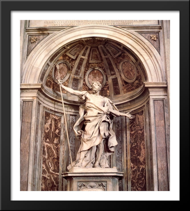St. Longinus 28x32 Large Black Wood Framed Print Art by Gian Lorenzo ...