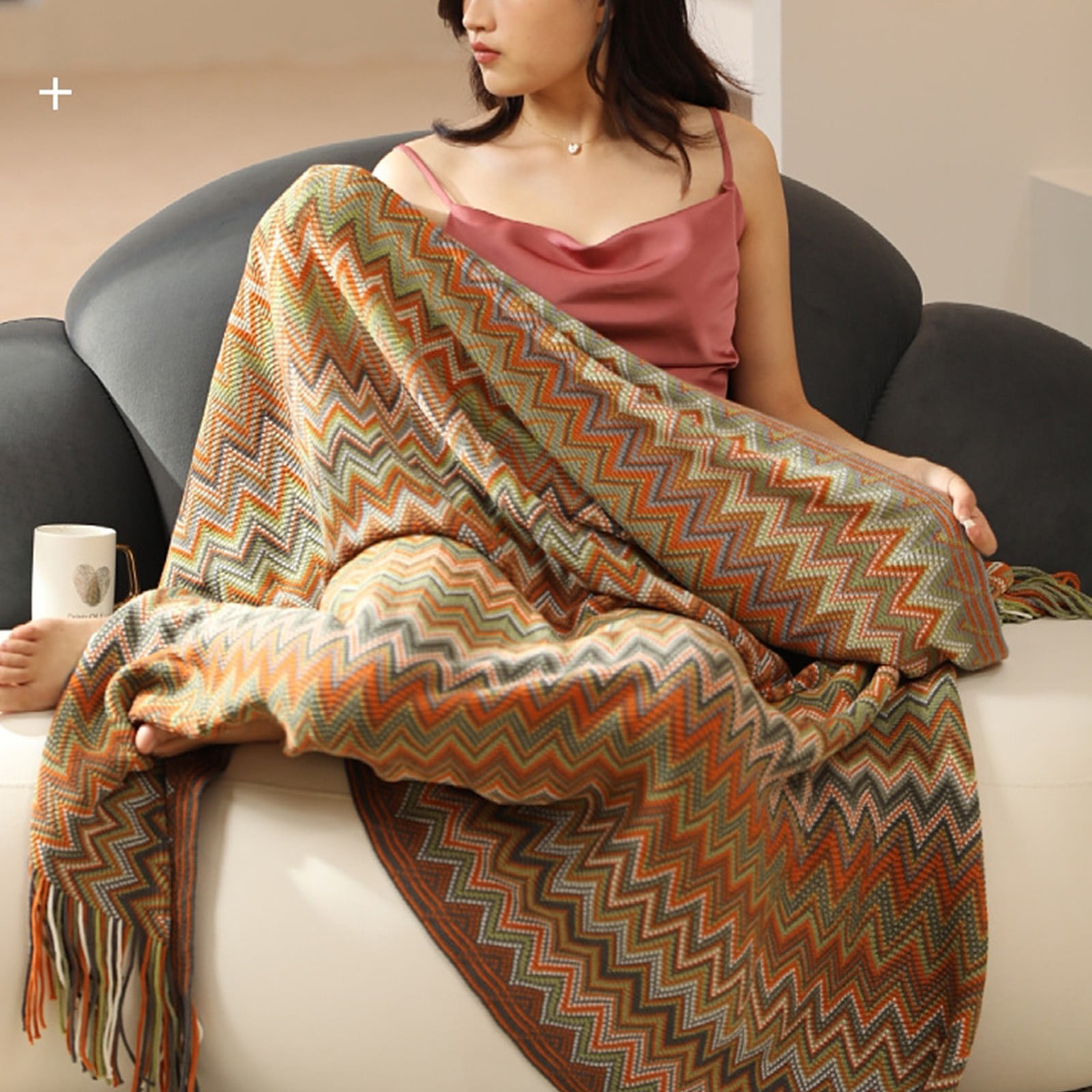 Click here for Birdeem Knit Throw Blanket  Bohemian Afghan For So... prices