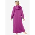Dreams & Co. Women's Plus Size Long Hooded Fleece Sweatshirt Robe ...