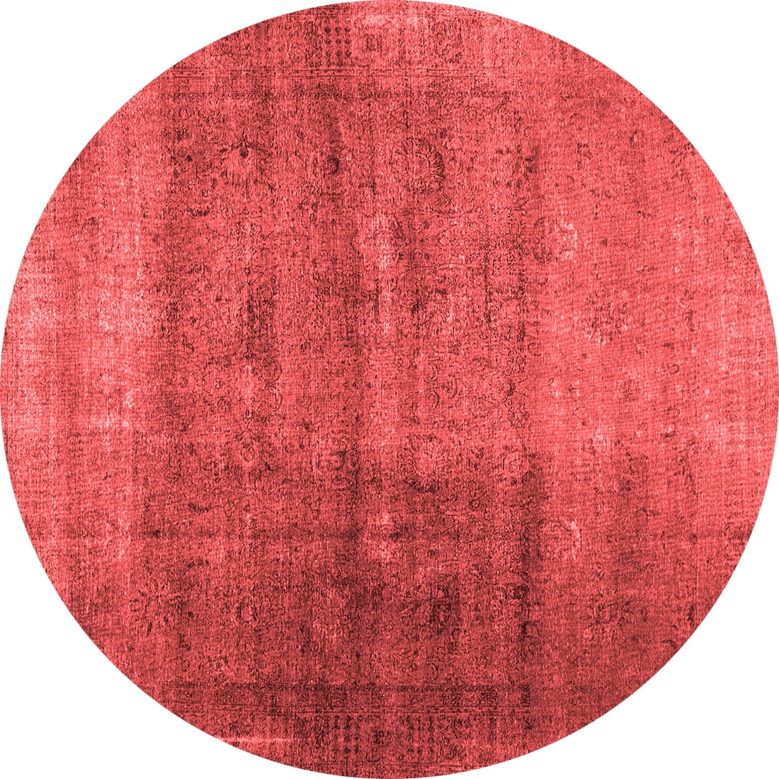 Ahgly Company Indoor Round Abstract Red Contemporary Area Rugs, 8 ...