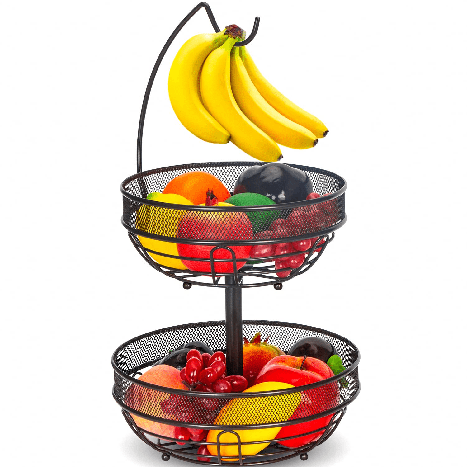 Fruit Basket, Bextsrack Fruit Bowl 2 Tier Kitchen Fruit Basket, Kitchen ...